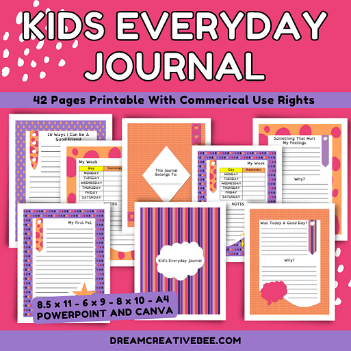Kids Everyday Journal - Dream Creative Bee
